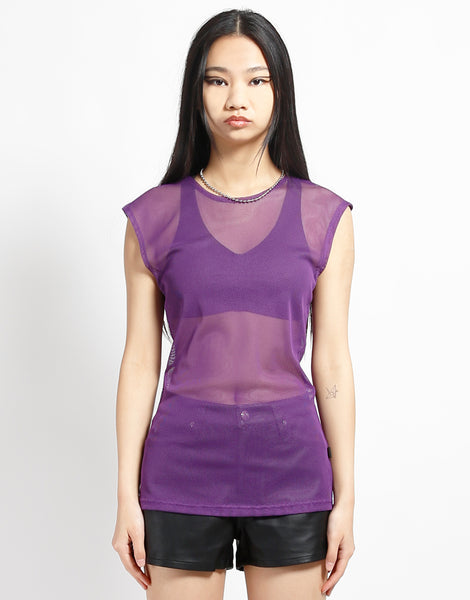 TRIPP NYC - MUSCLE TANK FISHNET PURPLE
