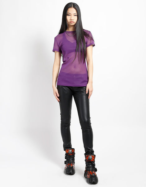 TRIPP NYC - SHORT SLEEVE FISHNET PURPLE