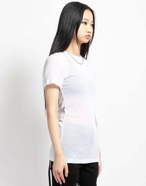 TRIPP NYC - SHORT SLEEVE FISHNET WHITE